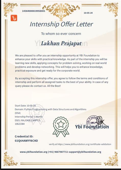 lakhan prajapat on linkedin ybifoundation internship