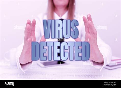 Conceptual Display Virus Detected Conceptual Photo A Computer Program Used To Prevent And