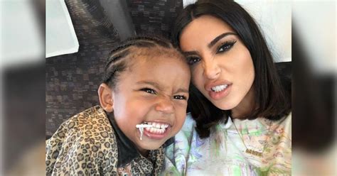 Kim Kardashians Son Saint Almost Uncovers Joke About Her Sex Tape