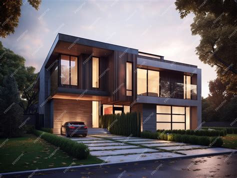 Premium Ai Image Modern House Architecture Dimensional Storey Building Pictures Ai Generated Art