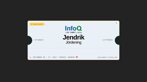 Jendrik J On Linkedin Infoq Dev Summit Munich 2024 Order