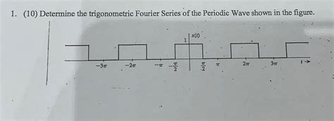 Solved 10 ﻿determine The Trigonometric Fourier Series Of