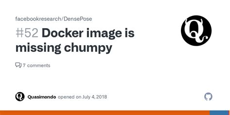 docker image is missing chumpy · issue 52 · facebookresearch densepose · github