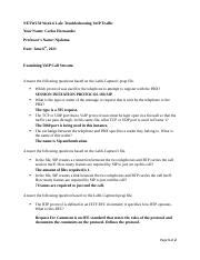 NETW250 W6 Lab Report Docx NETW250 Week 6 Lab Troubleshooting VoIP Traffic Your Name Carlos