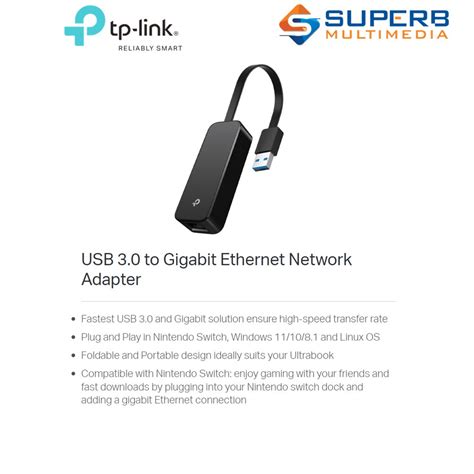 Tp Link UE306 USB 3 0 To Gigabit Ethernet Network Adapter Shopee Malaysia