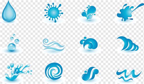 워터 로고 아쿠아 로고 추상 물방울 웨이브 Png Pngwing