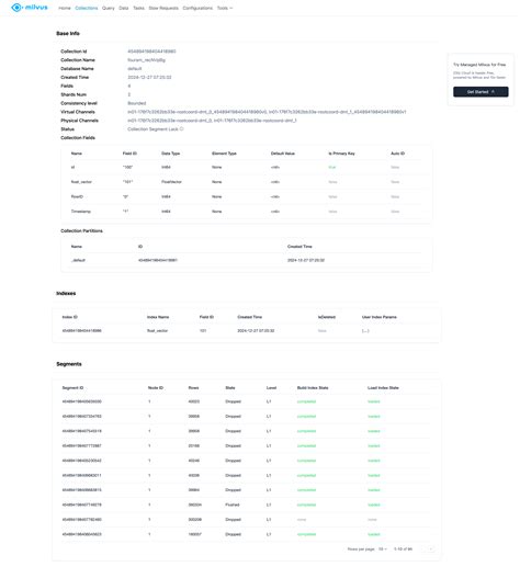 Milvus Webui Milvus 文档