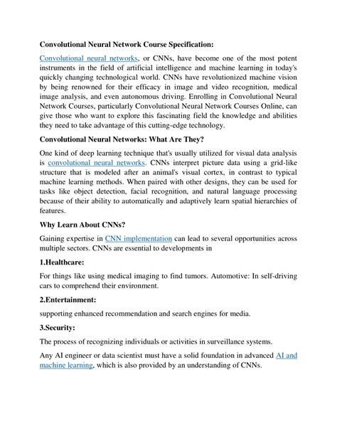 Ppt Convolutional Neural Network Course Specification Powerpoint Presentation Id13609022