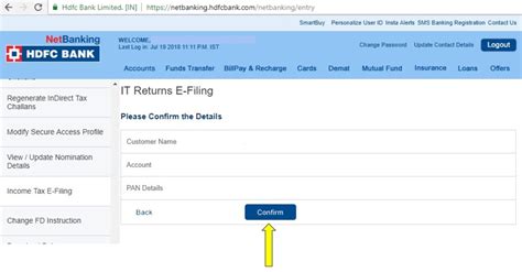 E Verification Through HDFC NetBanking TaxManager