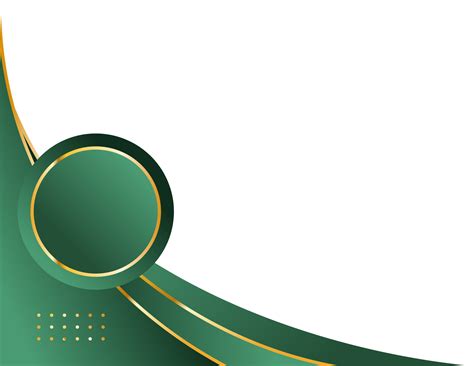 Green Gold Abstract Curve Border Or Gold Corner Border 20639753 Png