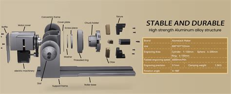 Amazon Com R1 Multi Function Chuck Rotary For Laser Engraver 3 In 1 Laser Rotation Roller 180