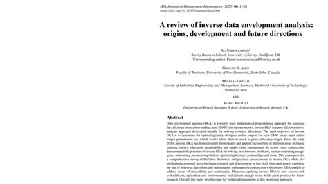 Ali Emrouznejad On Linkedin Dataenvelopment