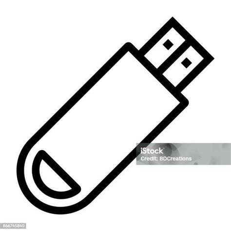 선 Usb 드라이브 아이콘 Usb 메모리에 대한 스톡 벡터 아트 및 기타 이미지 Usb 메모리 Usb 케이블 교환