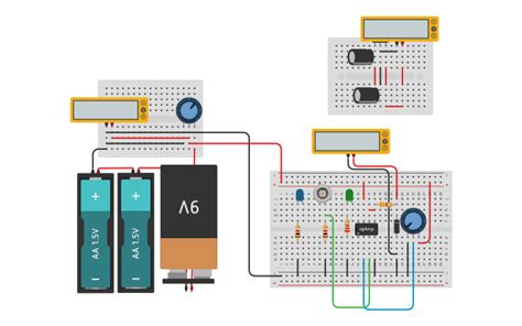 circuit design promity sensor tinkercad