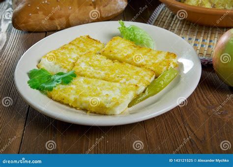 Caucasian Circassian Fried Cheese Stock Image Image Of Caucasus Meal
