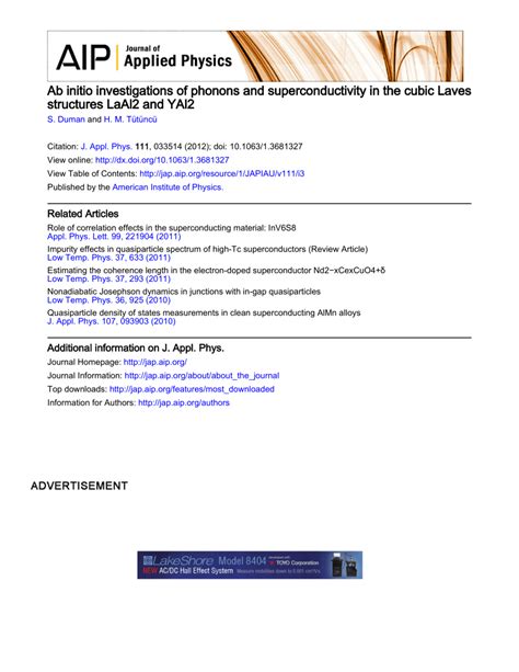 Pdf Ab Initio Investigations Of Phonons And Superconductivity In The