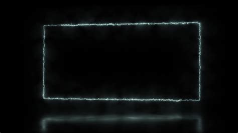 Abstract Animated Light Neon Effect Rectangle Frame Overlay Loop Background For Presentation