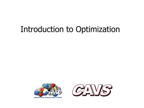 PPT Introduction To Optimization PowerPoint Presentation Free Download ID 1576693