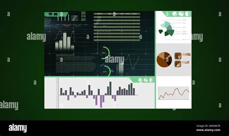 Image Of Scopes Scanning And Data Processing Over Digital Screen Stock
