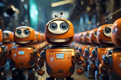 Premium Ai Image Exploring The World Of 3d Funny Robots