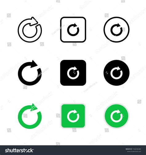 Refresh Restart Button Icon Digital Theme Stock Vector Royalty Free 1726236382 Shutterstock