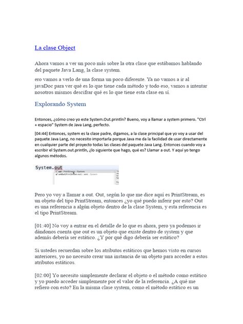 la clase object pdf herencia programación orientada a objetos ciencias de la computación