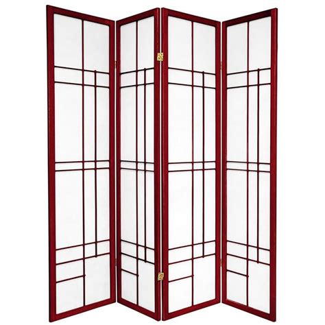 Red Lantern 6 Ft Rosewood 4 Panel Room Divider Ceud 4p Rwd The Home