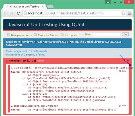Simple Hello World” Javascript Test Driven Development Tdd Example Using Qunit Javascriptshadow