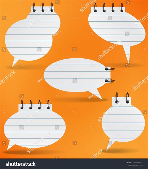 Speech Notepad Styles Bubbles Jpeg Version Stock Illustration 120487561 Shutterstock