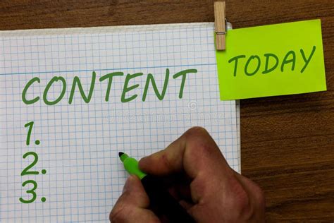 Word Writing Text Content Business Concept For Things Included In