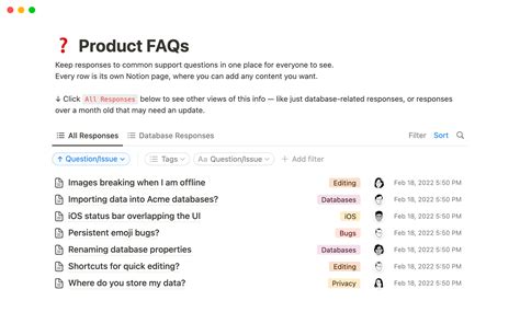 Best Product Knowledge Base Templates From Notion