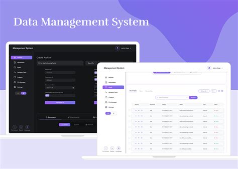 Data Management System Behance