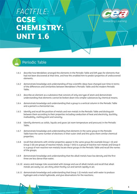 Solution Gcse Periodic Table Studypool