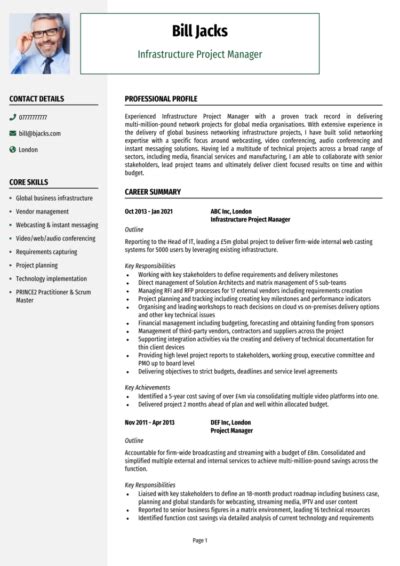 Project Manager CV Examples To Make You Stand Out In
