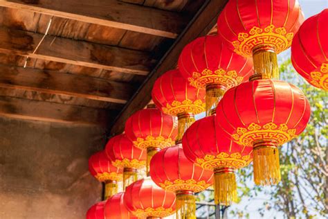 中国城镇地区的中国灯笼图片 包图网企业站