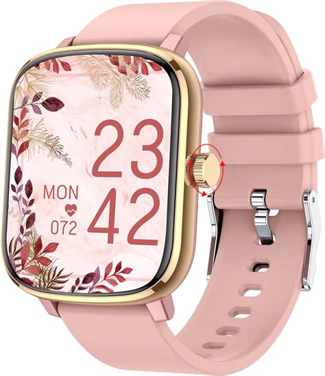 Gold Accented Pink Smart Watch Fizuro