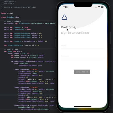 login flow for a mail app created using the swiftui framework r iosprogramming