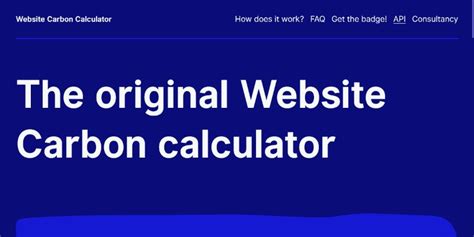 Website Carbon Calculator Remember These Tools