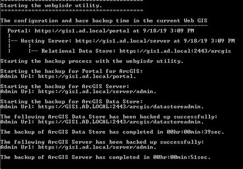 Solved Webgisdr Tool Don´t Generate Web Gis Backup File P Esri
