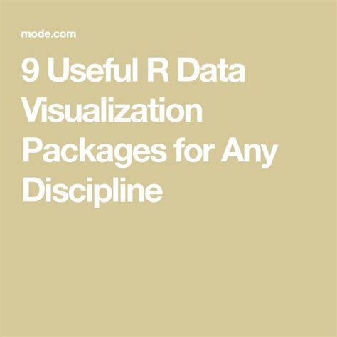 9 Useful R Data Visualization Packages For Any Discipline Data