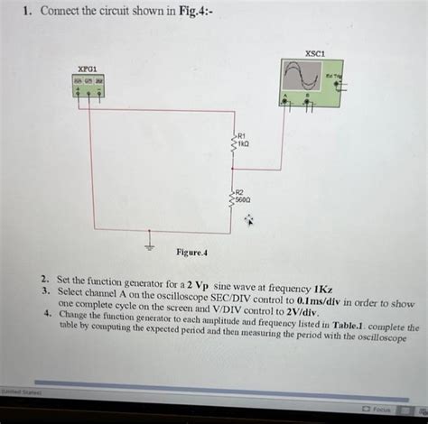 Solved Connect The Circuit Shown In Fig Set The Chegg Com