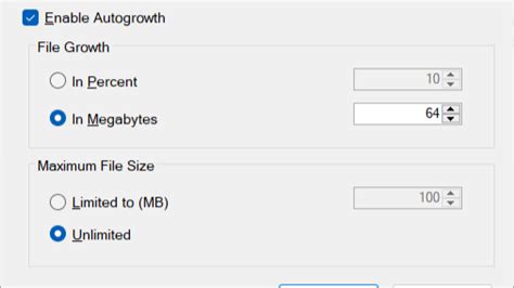 Which Is The Best Autogrowth Option In Sql Server