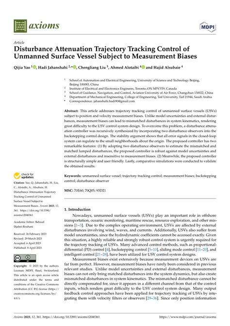 Pdf Disturbance Attenuation Trajectory Tracking Control Of Unmanned