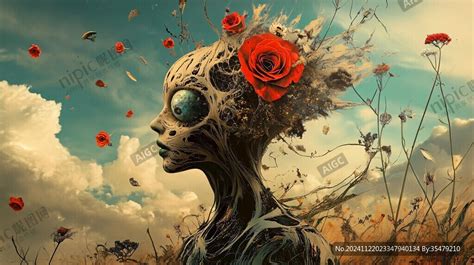 Ai创作图超现实主义图片 超现实主义意境画 电脑合成图 超现实意境画 3d奇幻艺术 3d超现实主义 阈限超现实 另类高清图片 4k壁纸 超现实