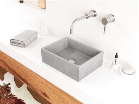 Countertop Rectangular Concrete Handrinse Basin Box Mini By Gravelli Design Tomáš Vacek