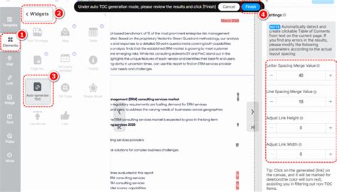 Auto Generated Toc Table Of Content Fliphtml5
