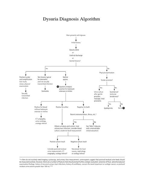 Dysuria Diagnosis Algorithm