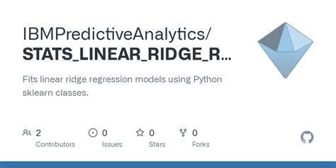 github ibmpredictiveanalytics stats linear ridge regression fits
