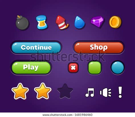 Game Ui Kit Set Of User Interface Gui To Build 2d Games Casual Game