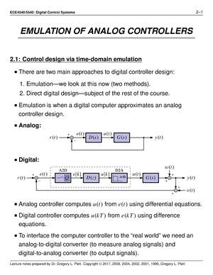 Signal And System Course Content TECHNICAL AND VOCATIONAL TRAINING INSTITUTE Faculty Of